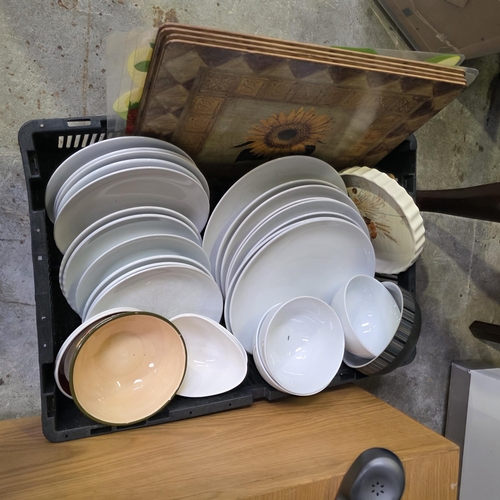Good Assorted Box Lot Of Plates/Bowls etc