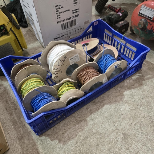 Crate Of Assorted Electrical Cables
