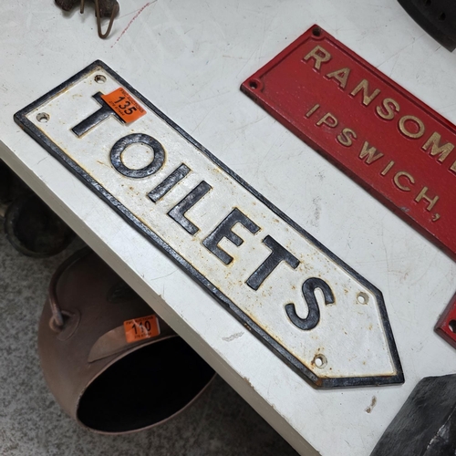 Cast Toilet Plaque