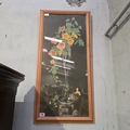 A mid Century Framed Print 'Nasturtiums' By Barbara Tate