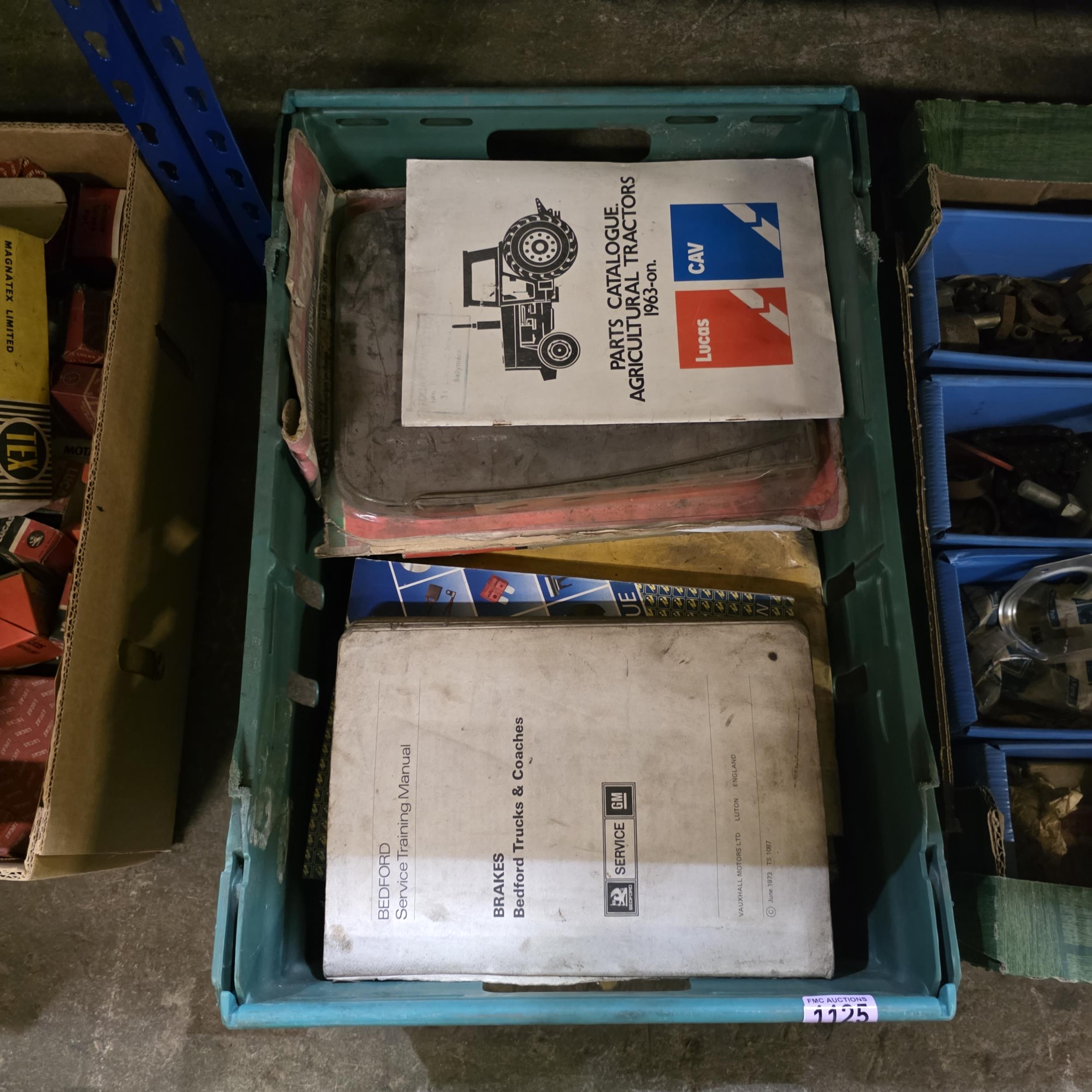 Large Assorted Crate Of Parts Manuals