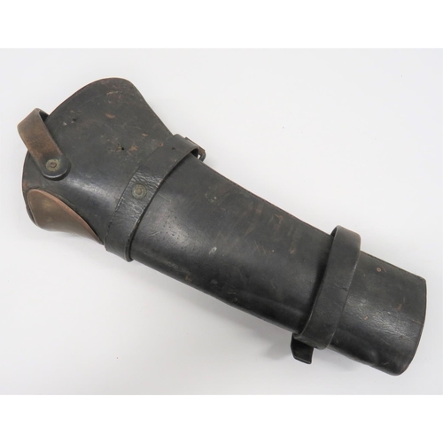 Scarce American Rifle Bucket 13 1/2 inch, black leather bucket with ...