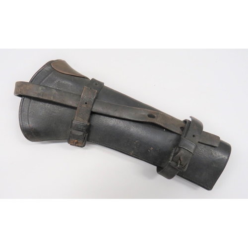 Scarce American Rifle Bucket 13 1/2 inch, black leather bucket with ...