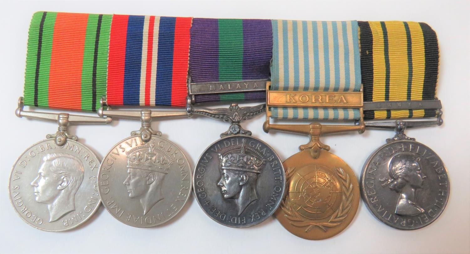 Post War Royal Armoured Corps/REME Medal Group consisting WW2 Defence ...