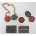 Small Number Of RAF ID tags consisting prisoner of war, alloy ID tag ...