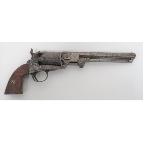 Mid 19th Century Belgian Copy Colt Revolver 7 inch, octagonal barrel ...