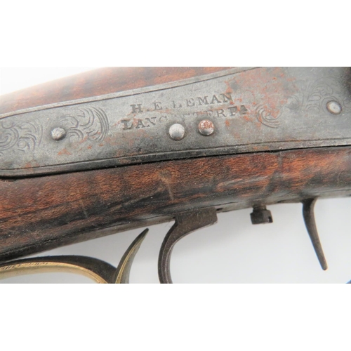 Rare American Plains Double Barrel Over and Under Percussion Rifle 80 ...