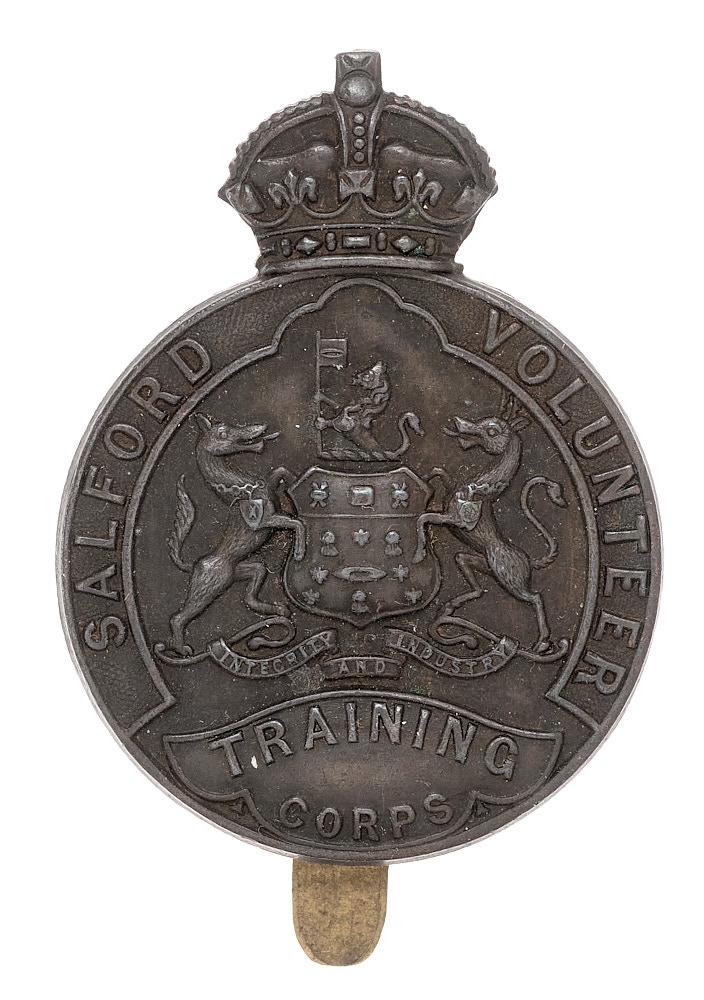 Salford Volunteer Training Corps WW1 VTC cap badge. Good rare die ...