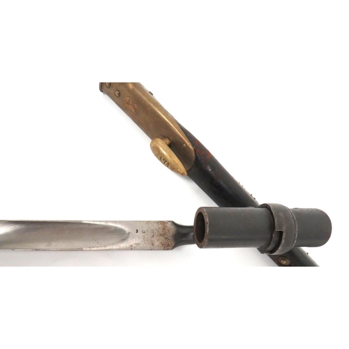 British P1895 Martini Enfield Socket Bayonet 21 1/2 inch, hollow ground ...