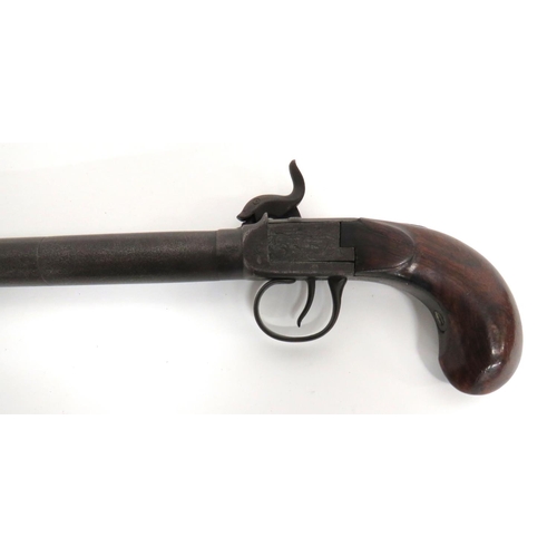 Unusual Mid 19th Century Percussion Pocket Pistol/Musket 38 bore, screw ...