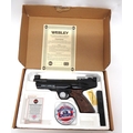 Webley Hurricane Air Pistol .22, 7 inch, blackened hinged barrel with ...
