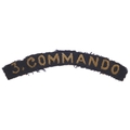 3. COMMANDO WW2 cloth shoulder title badge c. 1942. Good cream sans ...