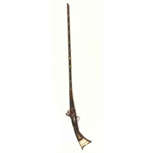 19th Century North African Flintlock Jezail Musket A decorative example ...