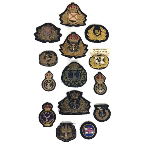 14 Nautical Themed Badges Including RNLI ... Royal Fleet Auxiliary ...