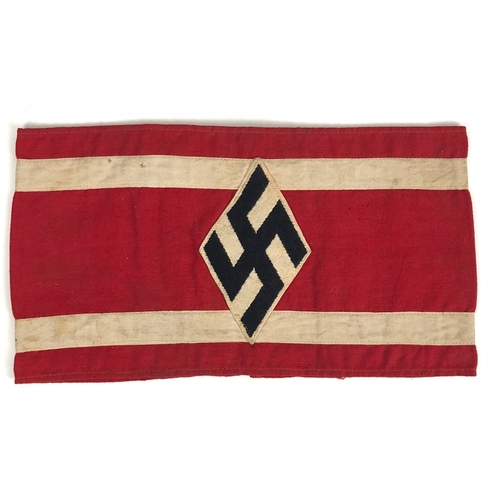 German Third Reich Hitler Youth Student Bund armband. Good red cotton ...