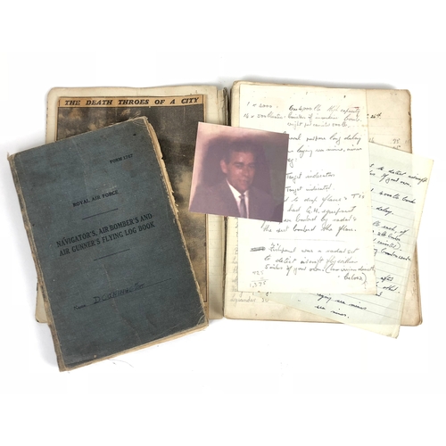 WW2 RAF 1944 Aircrew Operational Logbook 90 Squadron Lancaster Bomber ...