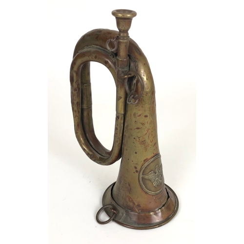 WW1 1915 Imperial German Military Bugle. This brass bugle embossed with ...