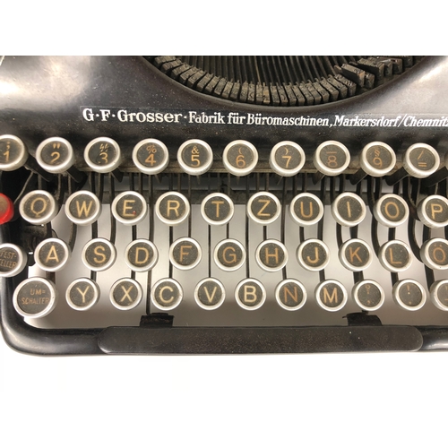 German Third Reich WW2 typewriter with SS key. A scarce example as used ...