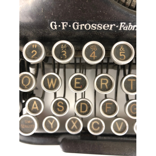 German Third Reich WW2 typewriter with SS key. A scarce example as used ...