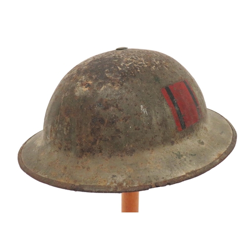 Early WW2 MK1* Royal Engineers Steel Helmet olive green painted, early ...