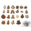 23 x School & College OTC and CCF Cap Badges including brass Liverpool ...