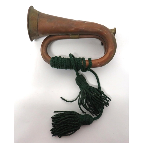 Boer War Period 1st Sussex RGA Bugle copper and brass bugle. Lower body ...