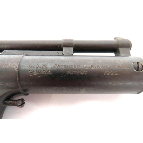 Webley Mark 1 Air Pistol .177, 6 1/2 inch barrel. Front blade sight ...