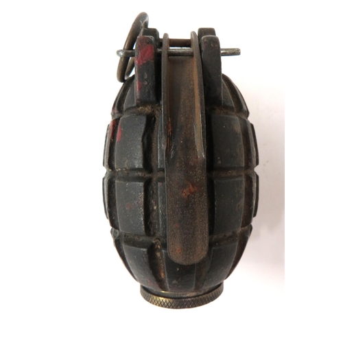 British Inert No 5 Mills Hand Grenade cast iron fragmentation body ...