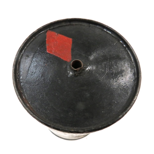 British Inert No 26 Spring Gun Grenade black painted, tin canister. The ...