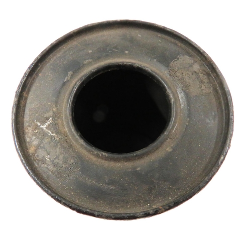 British Inert No 26 Spring Gun Grenade black painted, tin canister. The ...