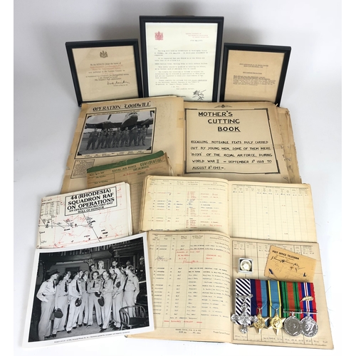 WW2 RAF 1943 Distinguished Flying Cross, Logbooks and Ephemera. Awarded ...