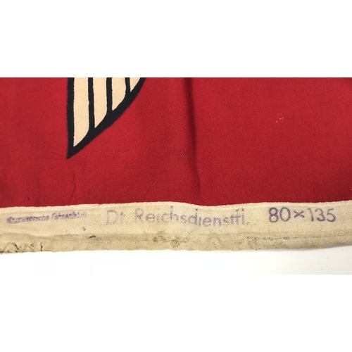 German Third Reich, Reich Service flag c. 1935-45. Good red cotton ...