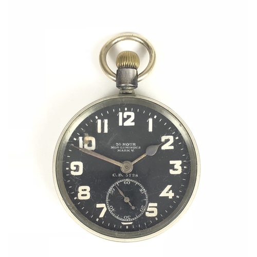 WW1 RFC RNAS Early RAF aircraft control panel clock. A rare example of ...