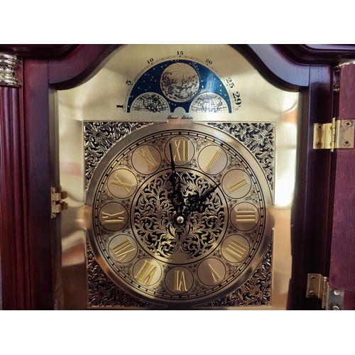 Daniel Dakota grandfather clock with weights and pendulum, battery operated