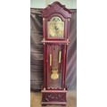 Daniel Dakota grandfather clock with weights and pendulum, battery operated
