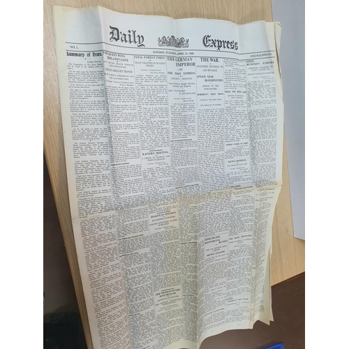 First ever publication of the Daily Express newspaper, 24th April 1900