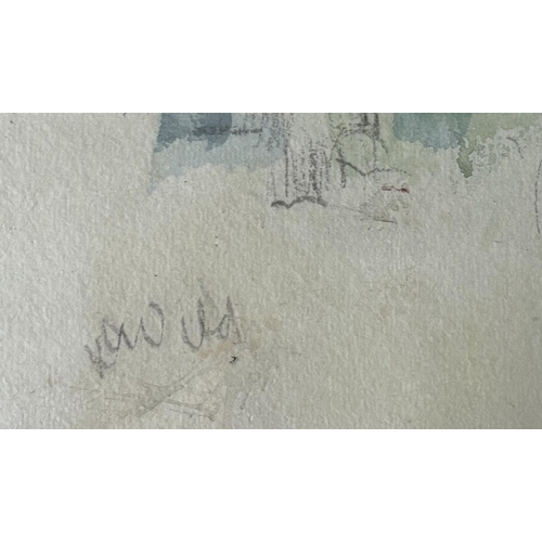 David Wild, watercolour of Pendle Hill, framed