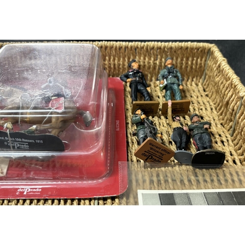 2 Adlof Hitler pictures with Del Prado german figures including 1 boxed