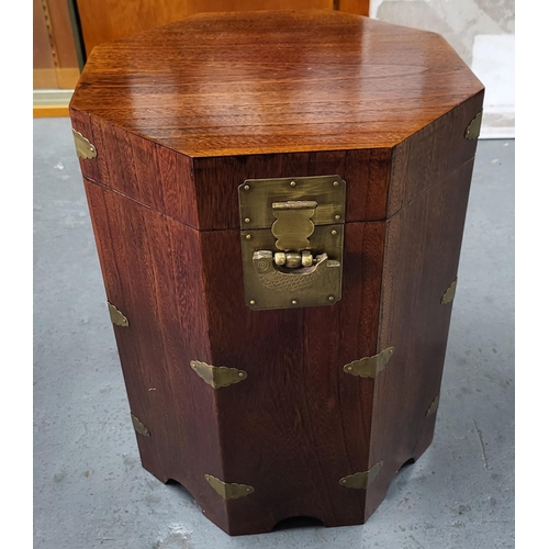 A Korean octagonal storage box, 48cm high