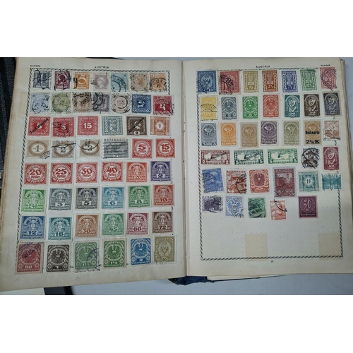 Old blue Triumph stamp album containing a good quantity of old used ...