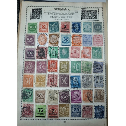 Old blue Triumph stamp album containing a good quantity of old used ...