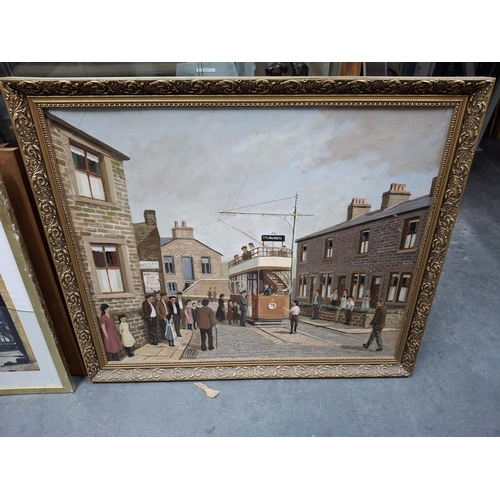 R R Berry (Colne, Lancashire 20thC) 1960s oil on board "The Trawden ...