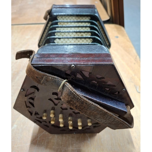 Original antique Lachenal and Co concertina in its original box
