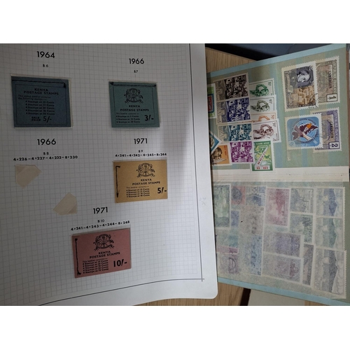 Quantity of stamps including stamp booklets and small album containing ...
