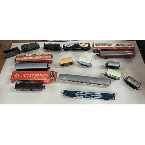 Quantity of playcraft trains and carriages with Triang train and ...