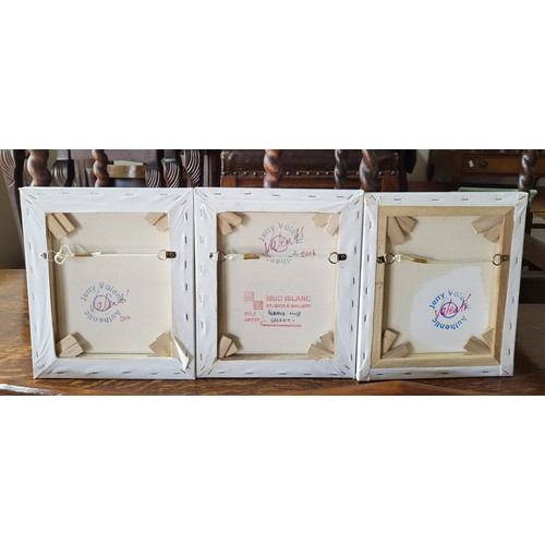 Collection of three unframed Jerry Valenti oil paintings of various ...