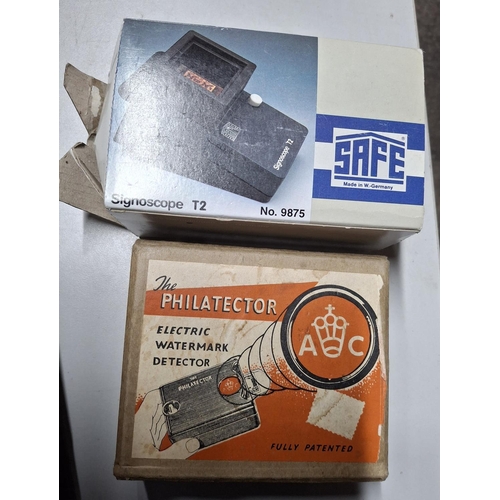 Boxed vintage Philatector and a boxed safe "Signoscope" (2)