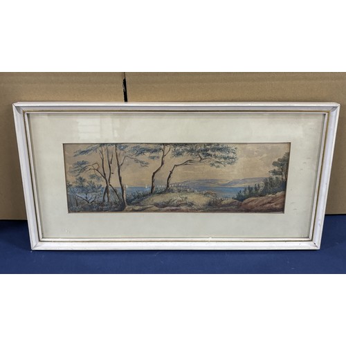 Edward Lear, Victorian watercolour Italian landscape, signed with ...