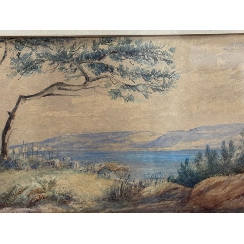 Edward Lear, Victorian watercolour Italian landscape, signed with ...