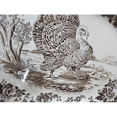 Spode woodland turkey serving platter, measures 23 x 18 inches